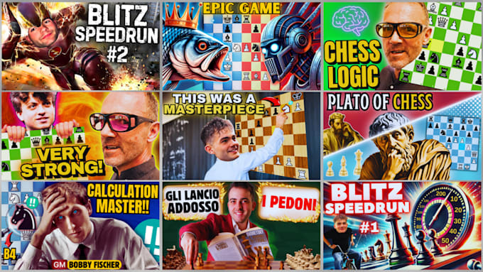 Do unique chess thumbnails by Farukciinarr | Fiverr