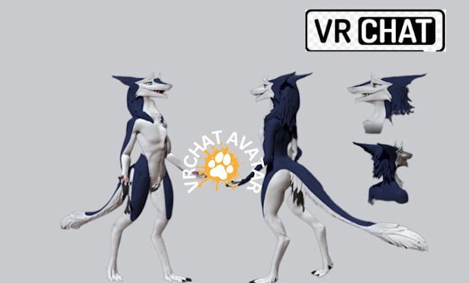 Create furry avatar, fursona furry, nsfw, 3d model for vtuber, vrchat avatar, vr by Jamodam | Fiverr