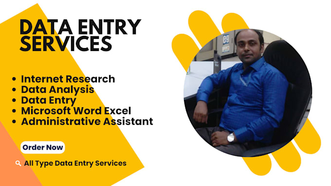 Be your virtual assistant for your data entry web research works by Electricalso186 | Fiverr