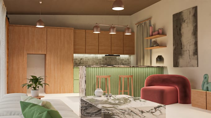 Create realistic interior renderings by Aslimut | Fiverr