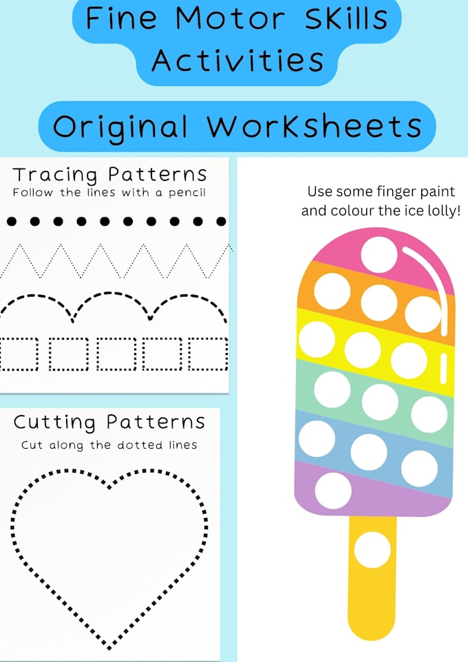 Create a fine motor skills activity pack by Sheenachandaran | Fiverr