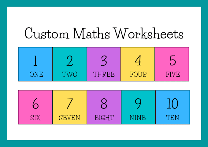 Design custom math worksheets by Aqsa_islam | Fiverr