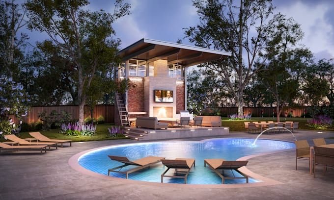 Create photorealistic renders, 3d landscape designs by Creativemaaaz ...