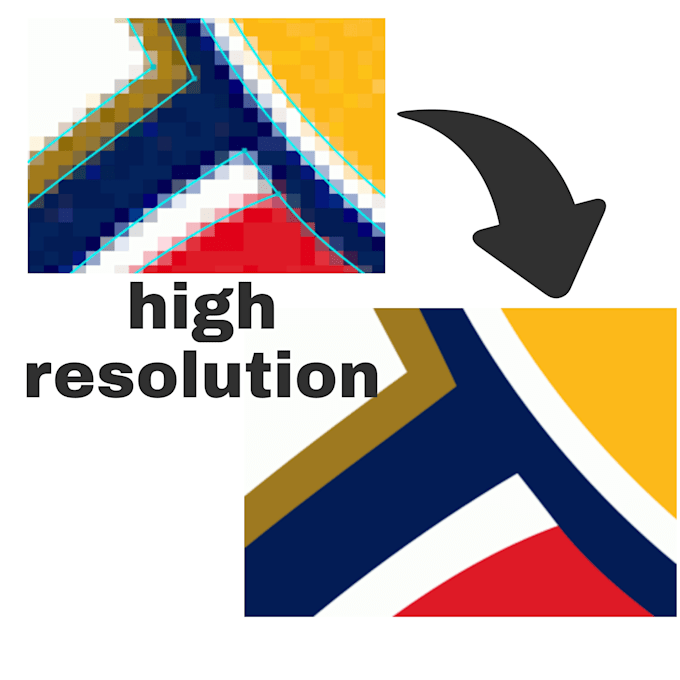 Do high quality vector tracing restore image with high resolution by ...