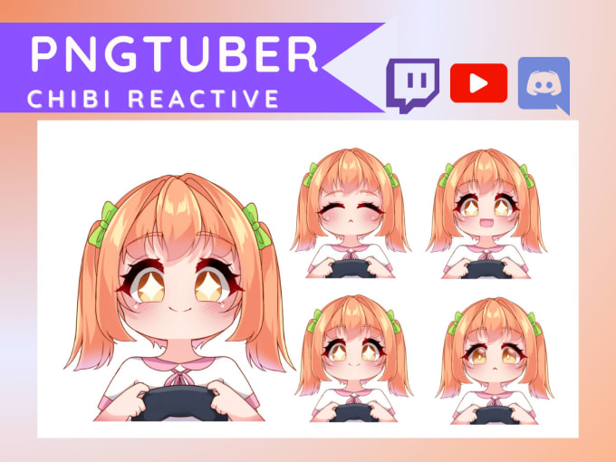 Draw cute chibi reactive pngtuber for stream and discord by Miyayantt ...