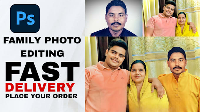 Family photo add person editing photoshop by Theanujeditor | Fiverr