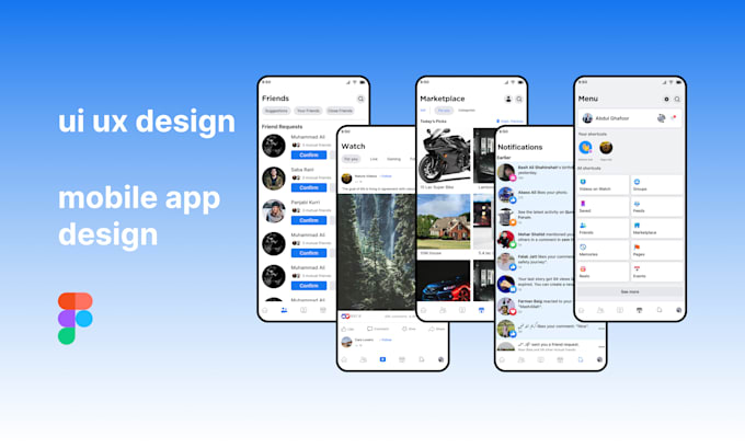 Create responsive mobile app ui ux or app design with figma by ...