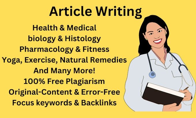 Write health, medical and biology articles by Arya_rajpoot | Fiverr
