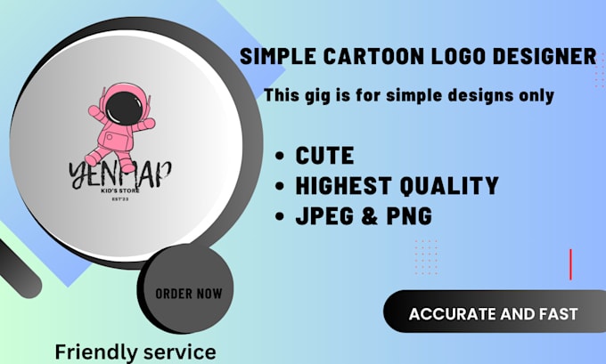 Design a cute and simple cartoon logo for your brand by Nayomi84 | Fiverr