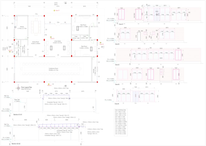 Draw floor plan, elevation, section, rc structure, steel structure in auto cad by Tanvircad | Fiverr