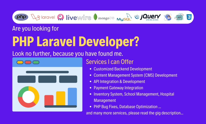 Do Custom Backend Development In Php Laravel Livewire Laravel Developer By Mohdaftab1 Fiverr