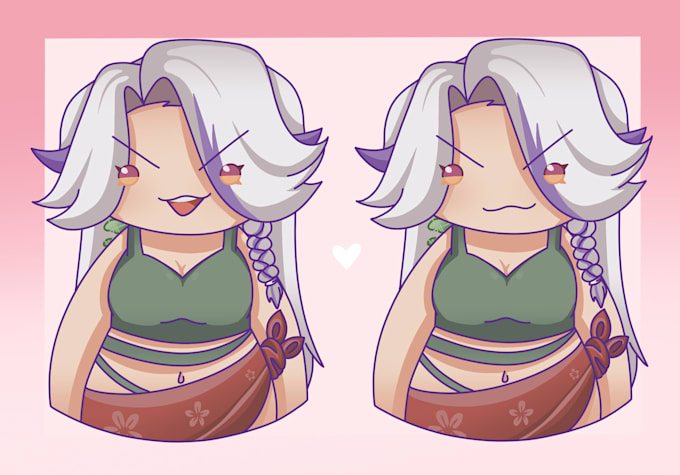 Draw a silly scuffed reactive pngtuber by Corpsepeach_ | Fiverr