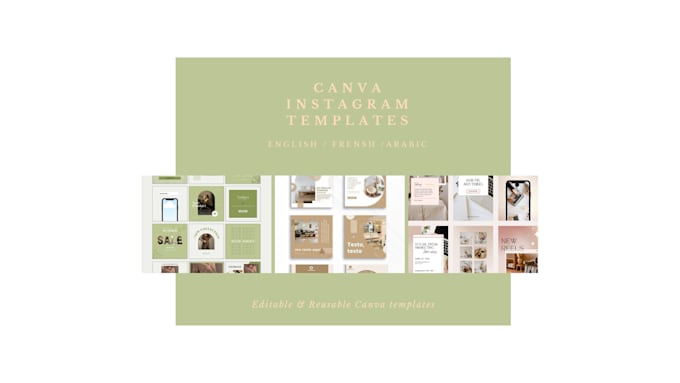 Create a beautiful and elegent instagram templates by Fatimaezzahre ...
