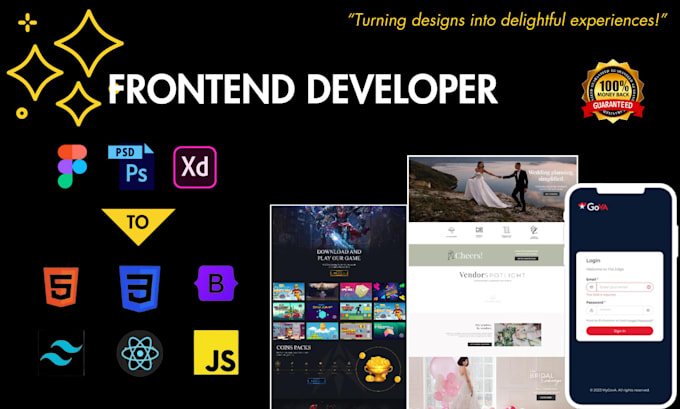 Convert figma, xd, psd designs to interactive reactjs website by ...