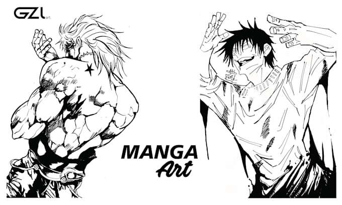 Draw anime style line art by Gazeelart | Fiverr