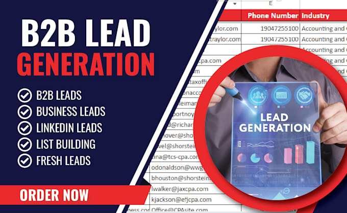 Do targeted b2b lead generation, linkedin research and email list building by Mustafis1984 | Fiverr