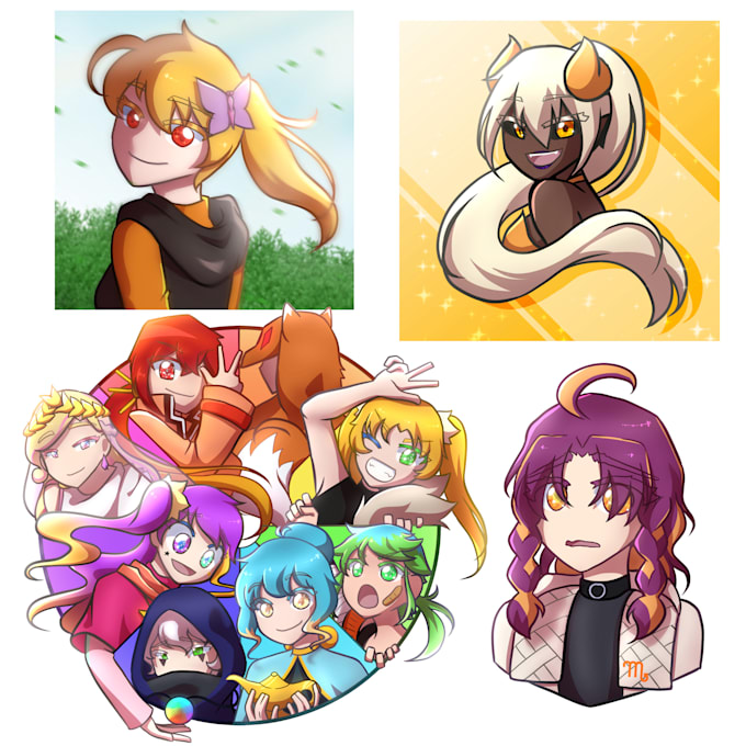 Draw your characters, commission by Taz19_ | Fiverr