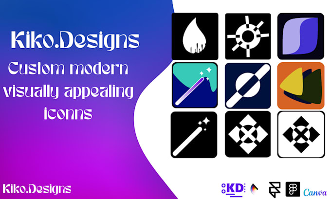Custom modern visually appealing iconns by Krystofhrdy | Fiverr