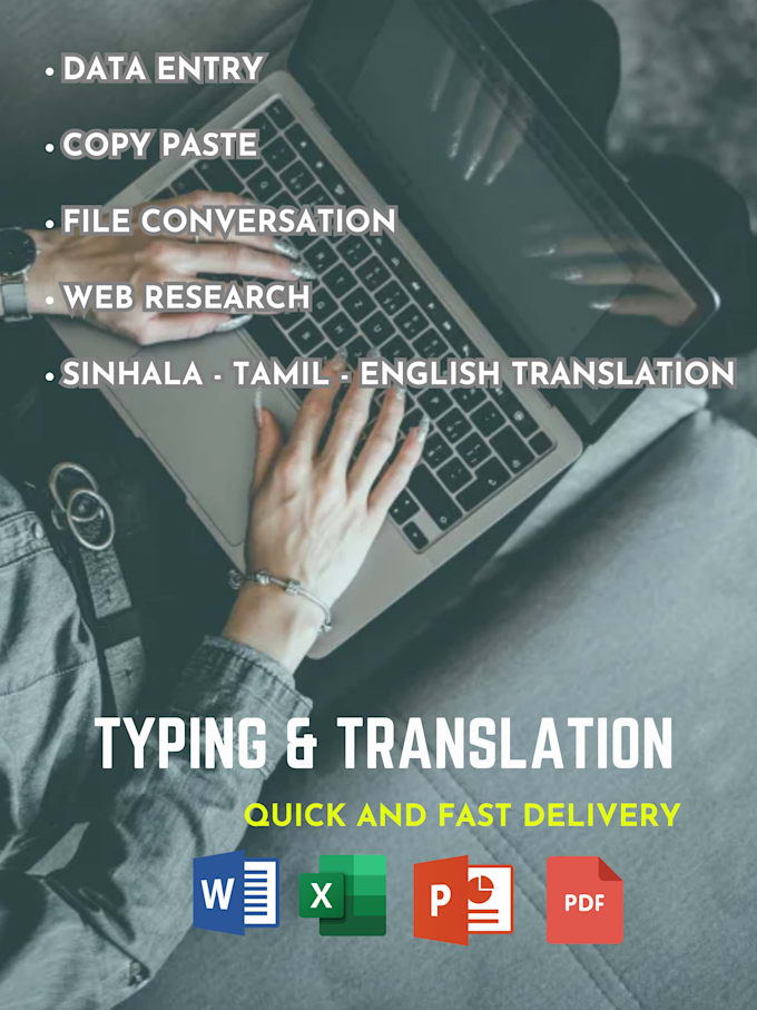 Do excel data entry, typing works, translation etc by Mrs_typer | Fiverr