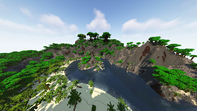 Create a beautiful landscape in minecraft by Justasbuilder | Fiverr