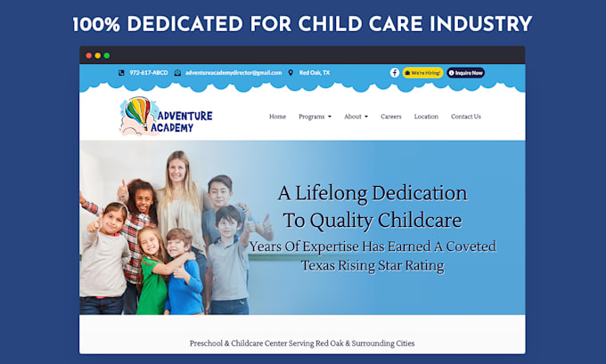 Design child care, daycare, and school website by Imrankhan10000 | Fiverr