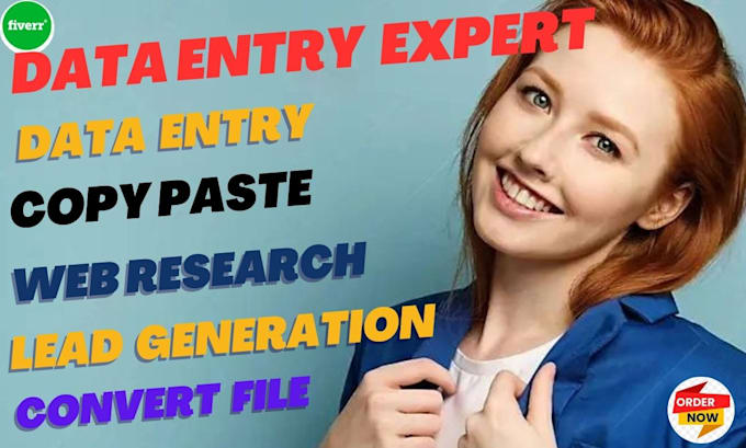 Do proper data entry copy paste web research and convert file expert by Sompod_1235 | Fiverr