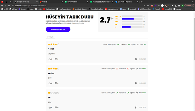 Develop your ui with react and tailwind by Abdulhamitcelik | Fiverr