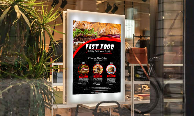 Make a creative food poster in 12 hours by Basit_designer0 | Fiverr
