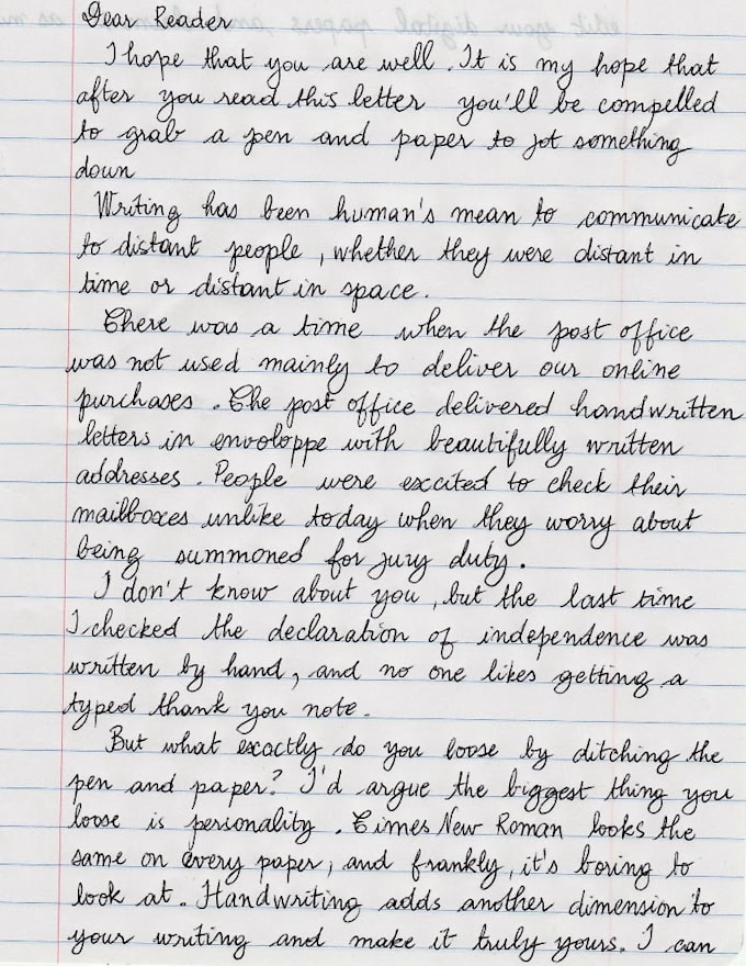 Handwriting notes ,letters and assignments by Talhamadni2004 | Fiverr