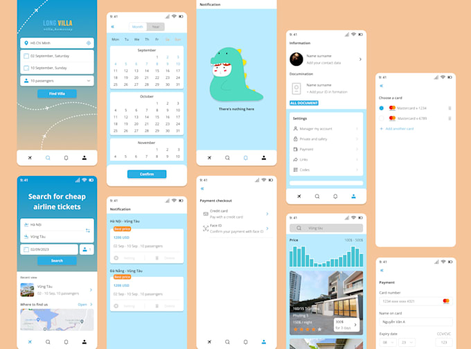 Mobile app ui ux design in figma by Longtrannn | Fiverr