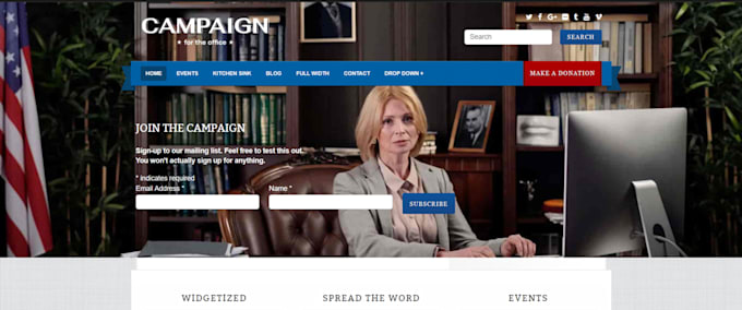 Design professional political government website election campaign ...