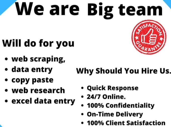 Data entry, typing, ms excel, word, data formating, web research , spreadsheet by Data_entry_vba ...