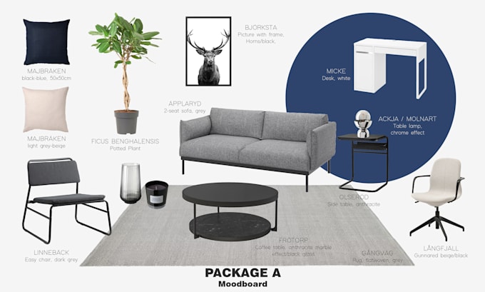 Interior design your room with ikea products by Idr_chikito | Fiverr