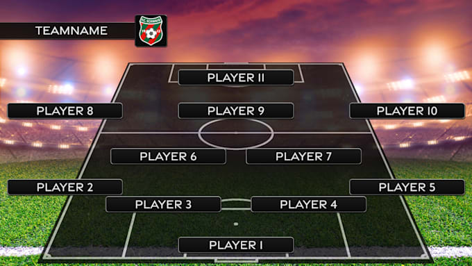 Create your soccer starting lineup by M4xredfx | Fiverr