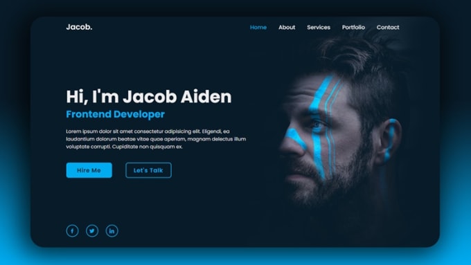 Make professional partfolio website through html,js,css by Narsijax | Fiverr