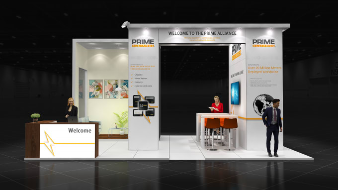 Do custom and modular exhibition booth design by Tapanshyamal | Fiverr