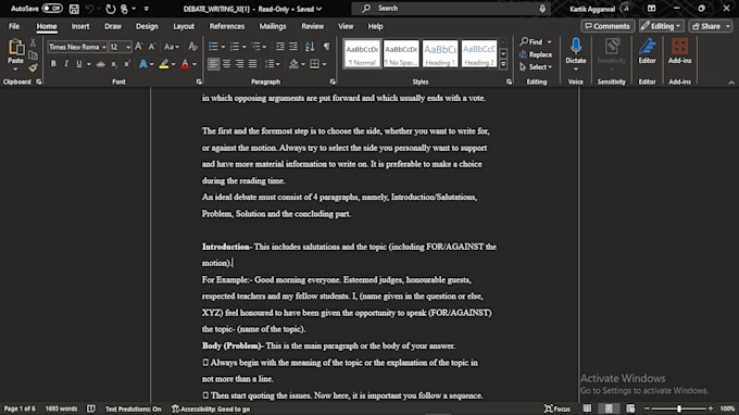 Type for you send the content i and i wlll type it on ms word by ...
