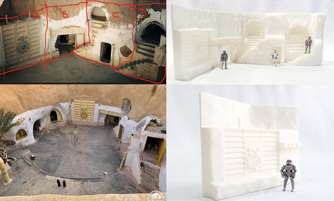 Create custom action figure background models by Archicast | Fiverr