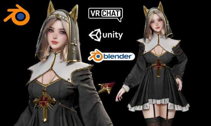 Do a custom vrchat avatar, 3d model, furry avatar, vr character by El ...