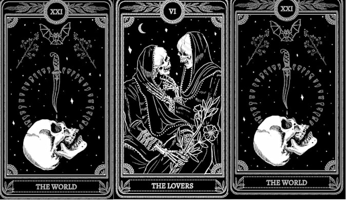 Design unique tarot card, oracle card, tcg, playing card, trading card ...