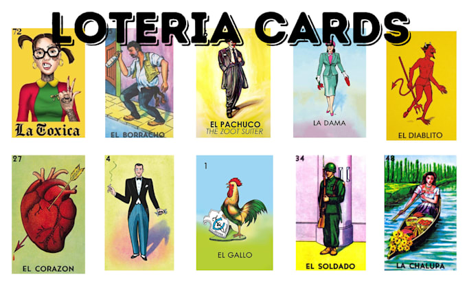 Create loteria card playing card mexican theme millenial art dia de los ...