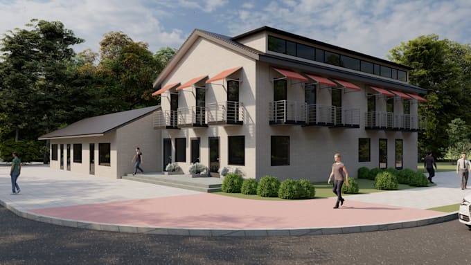 Architecture 3d modeling and realistic rendering by Archcgstudio | Fiverr