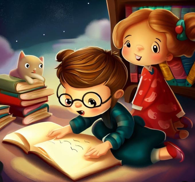 Illustrate a children book cover by Cloucpie | Fiverr Illustrate a children book cover by Cloucpie | Fiverr