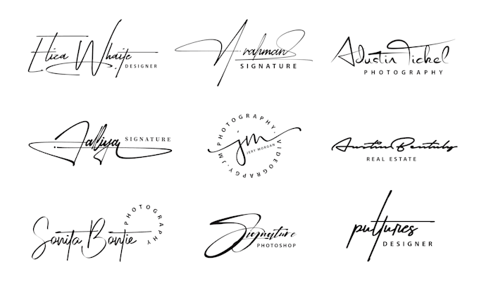 Design photography, signature, handwritten, scripted, cursive logo by ...