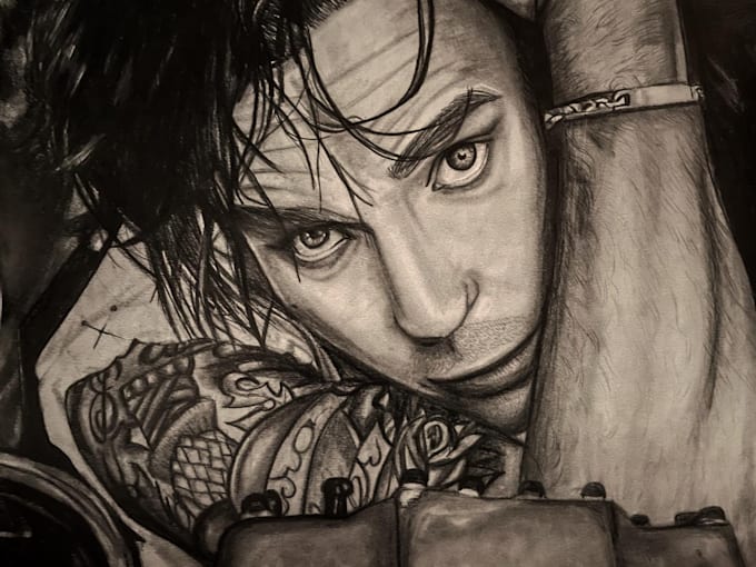 Draw a unique realistic portrait by Lilahrosee | Fiverr