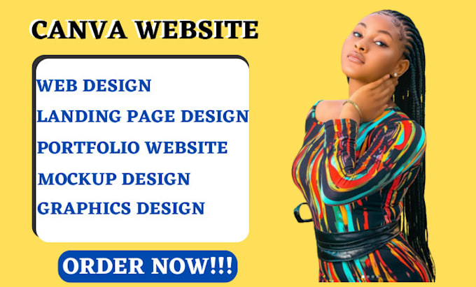 Design canva website and landing page, customizable template editable ...