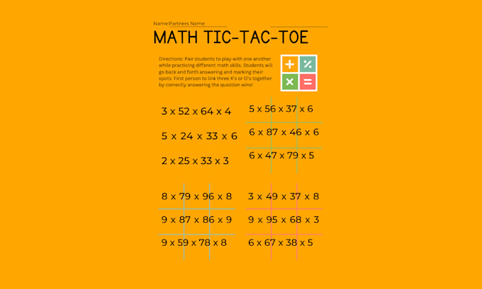 Create math work sheet by Majid88ali | Fiverr