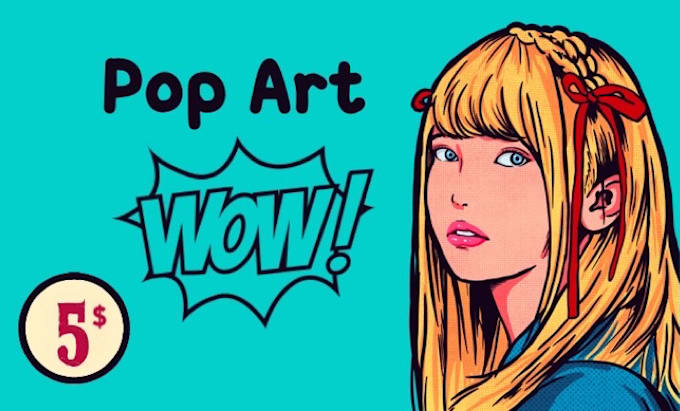 Draw amazing roy lichtenstein pop art for you by Newheroes | Fiverr