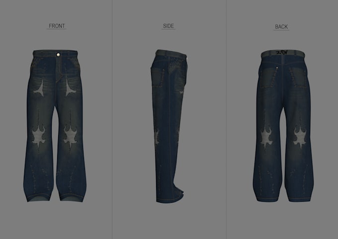 Create denim desings and detailed texturing in clo 3d by Ozguryagmur ...