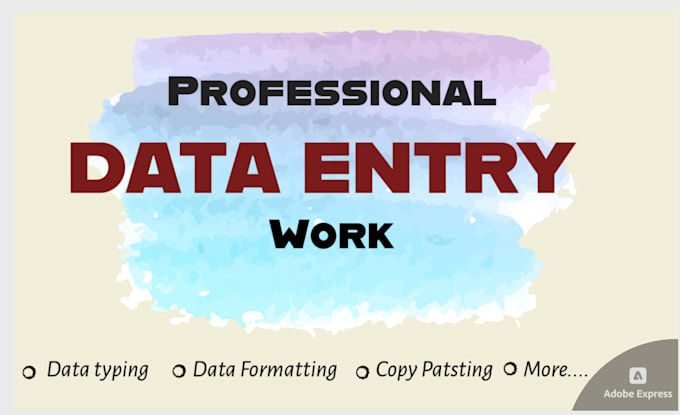 Do your data entry work by Commercesession | Fiverr